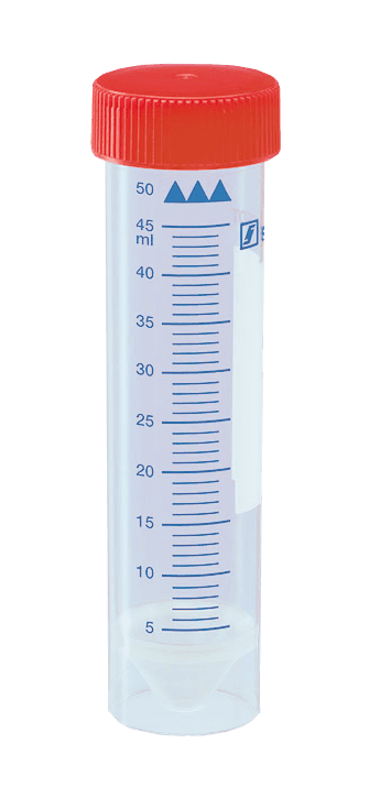 Product: 50 mL Graduated Conical Bottom Tubes with Red Flat Caps ...